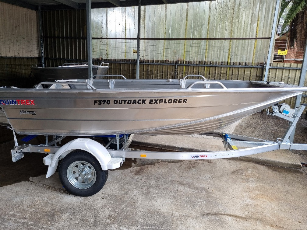 Quintrex 370 Outback Explorer Hull and Trailer – Hunts Marine