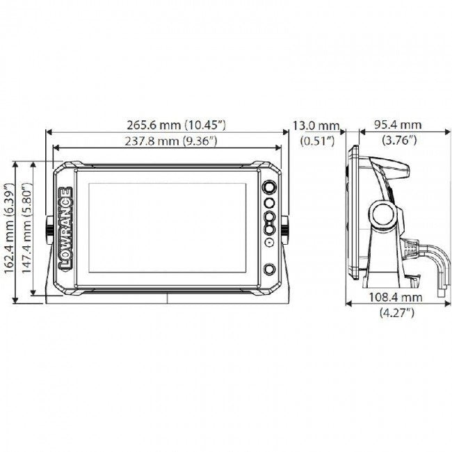 Lowrance Elite FS 7 Touch Screen with Active Imaging 3-in-1 Transducer ...