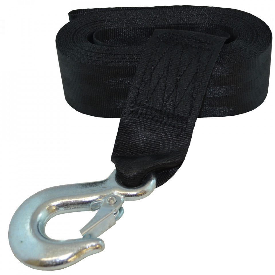 Replacement 7.5mtr Winch Webbing with Snap Hook – Hunts Marine